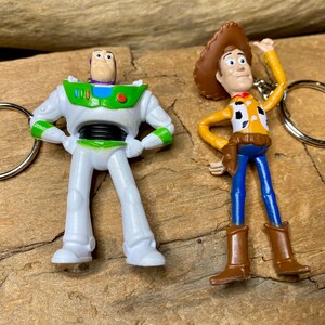 Handmade Up-cycled Toy Story Keychain, YOUR CHOICE Buzz Lightyear or ...