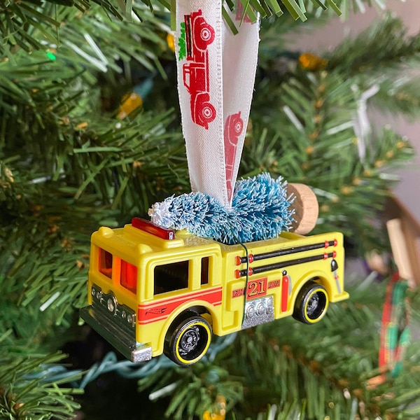 Fire Truck Ornament - Etsy