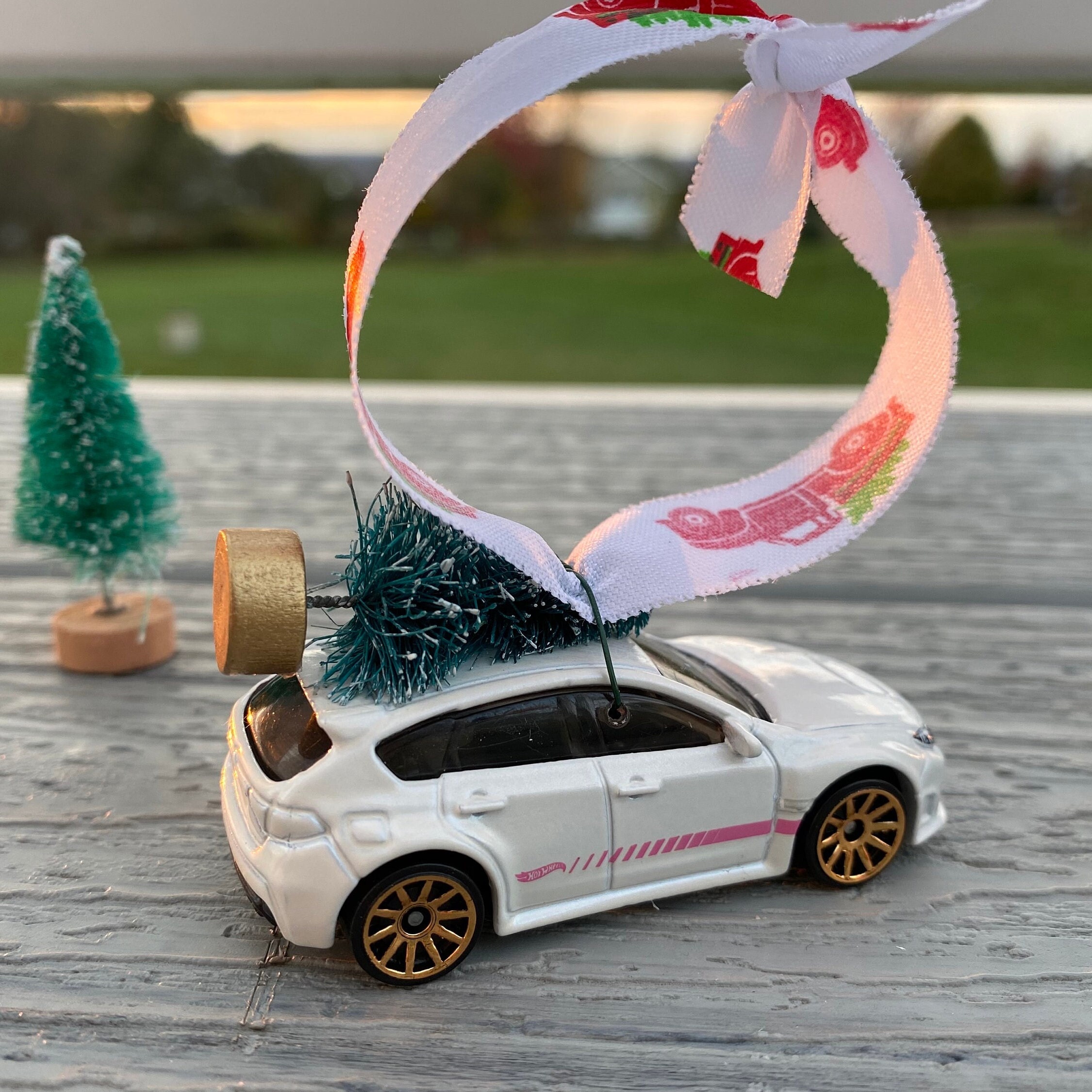 Subaru WRX STI Ornament Hot Wheels Car With Tree | Subie Gift for Dad ...