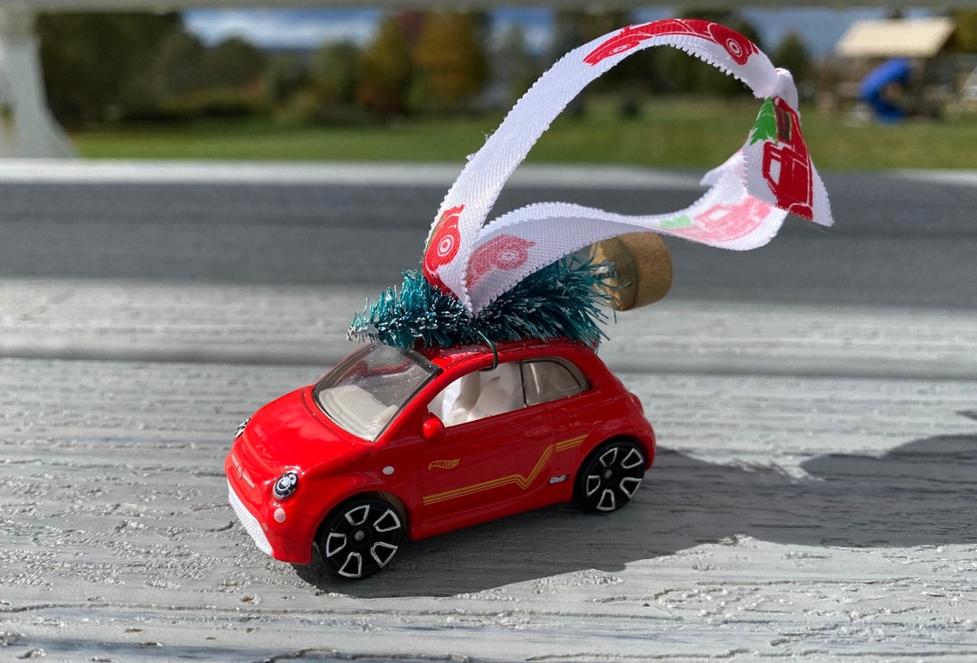 Custom FIAT 500e Christmas Tree Ornament Made From Hot Wheels Diecast ...