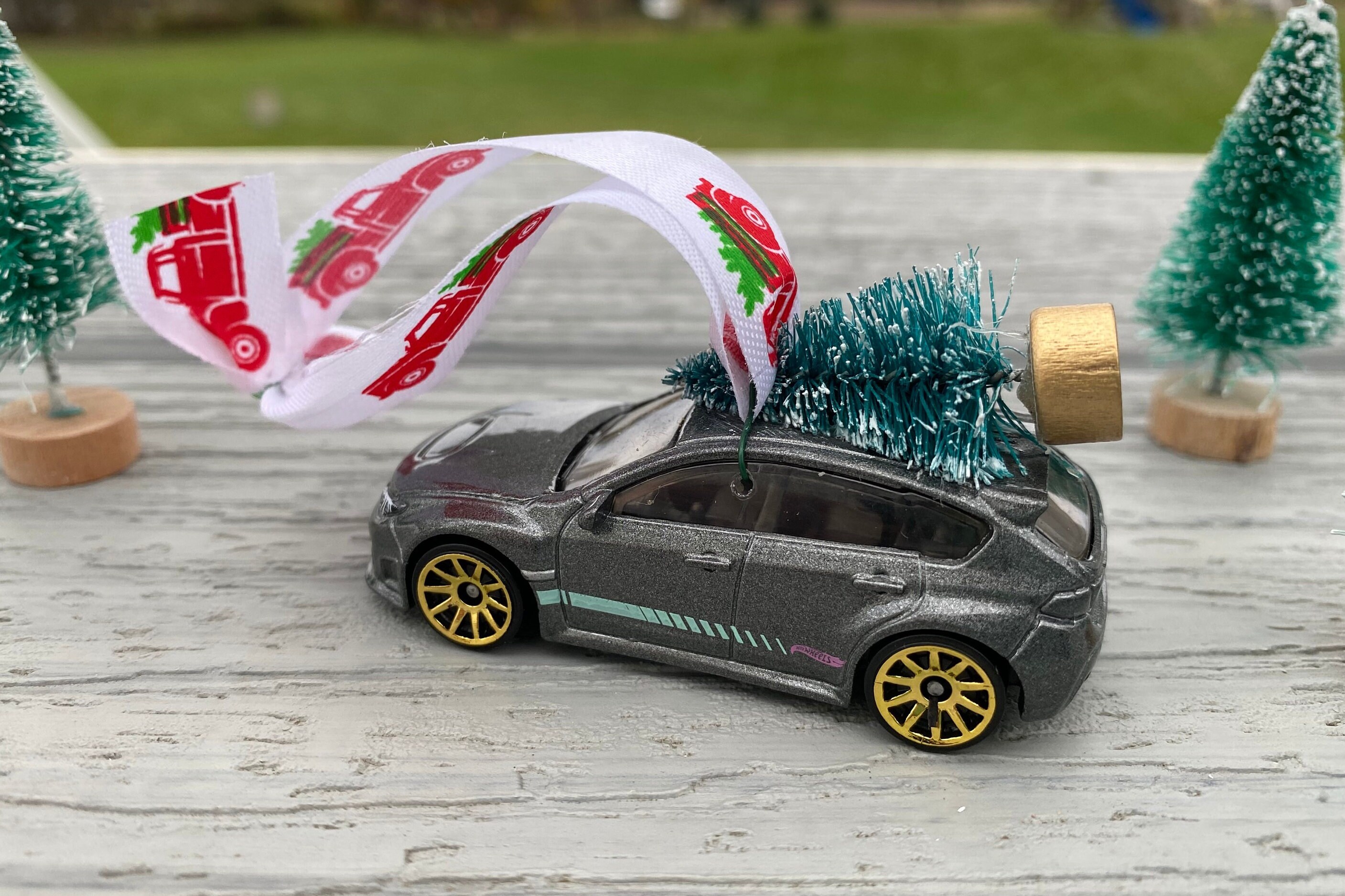 Subaru WRX STI Ornament Hot Wheels Car With Tree | Subie Gift for Dad ...