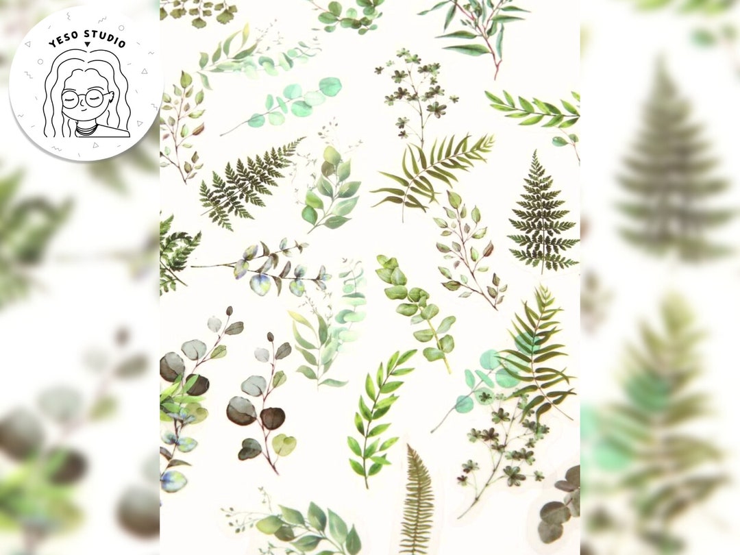 20 Random Greenery Plant Sticker Pack 20 Pieces - Etsy