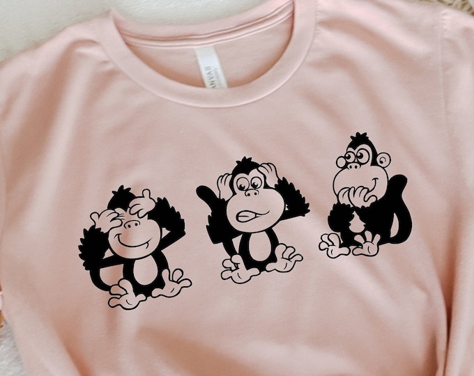 I Just Really Like Monkeys Ok T-shirt I Love Monkeys Shirt Cute Monkey ...