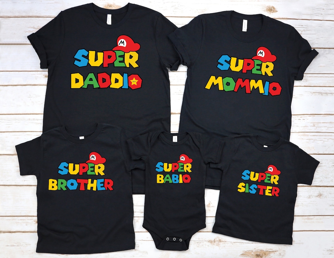 Super Mario Family Shirts, Mario Themed Shirt, Super Daddio Shirt ...