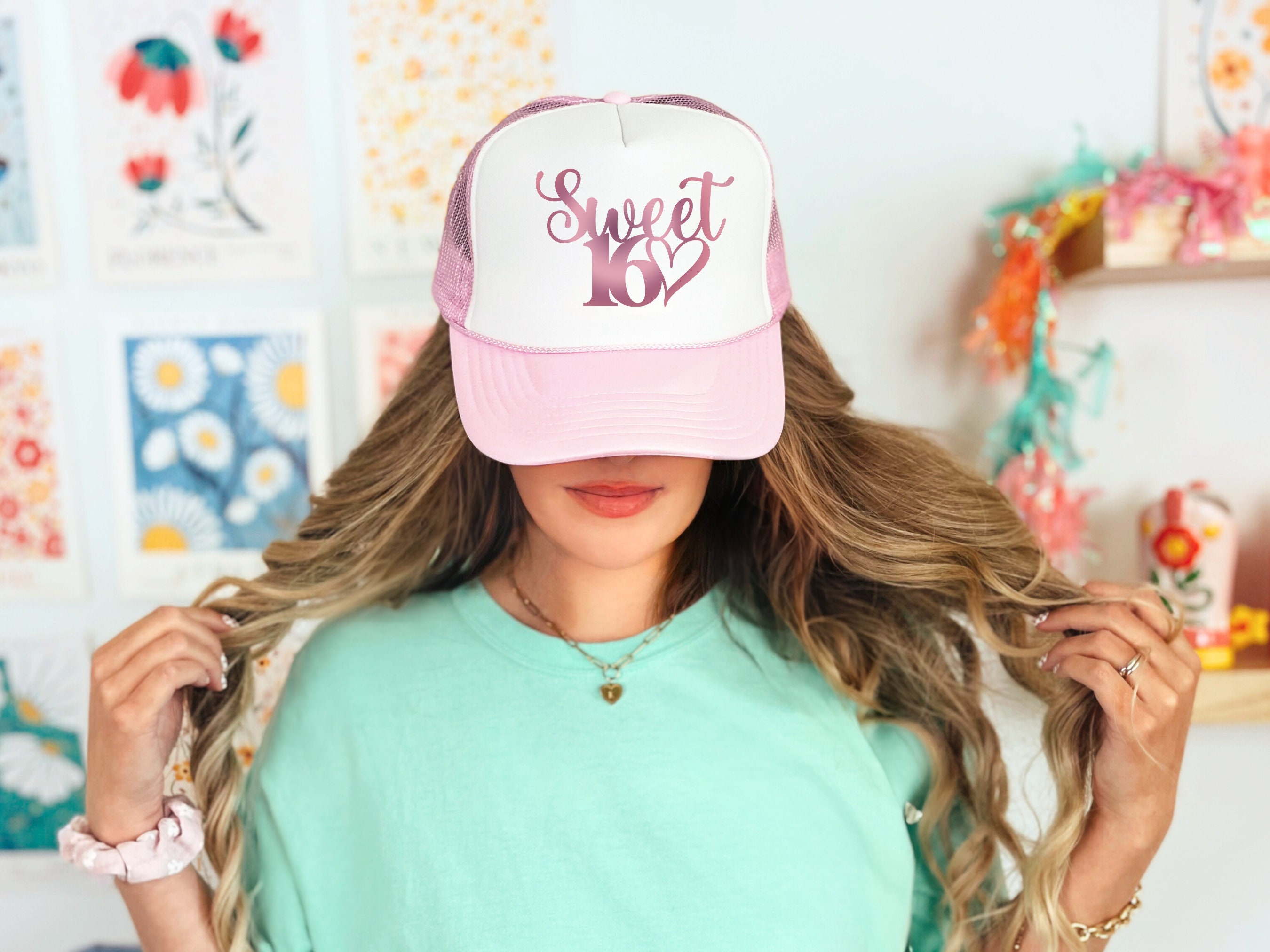 Sweet 16 Trucker Hat: Personalized 16th Birthday Party Cap - Etsy