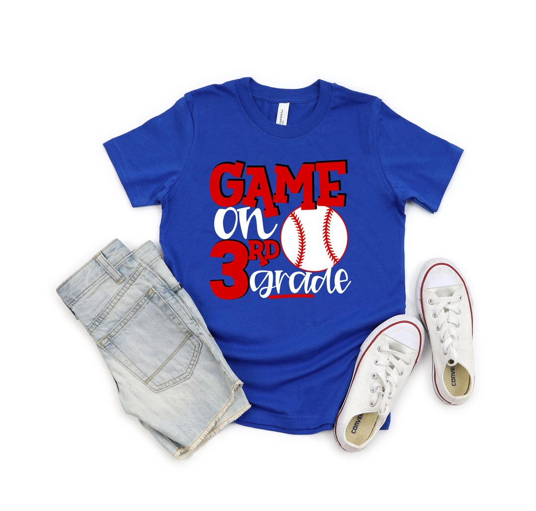 Game on 3rd Grade Baseball Shirt - First Day of School Gift - Etsy