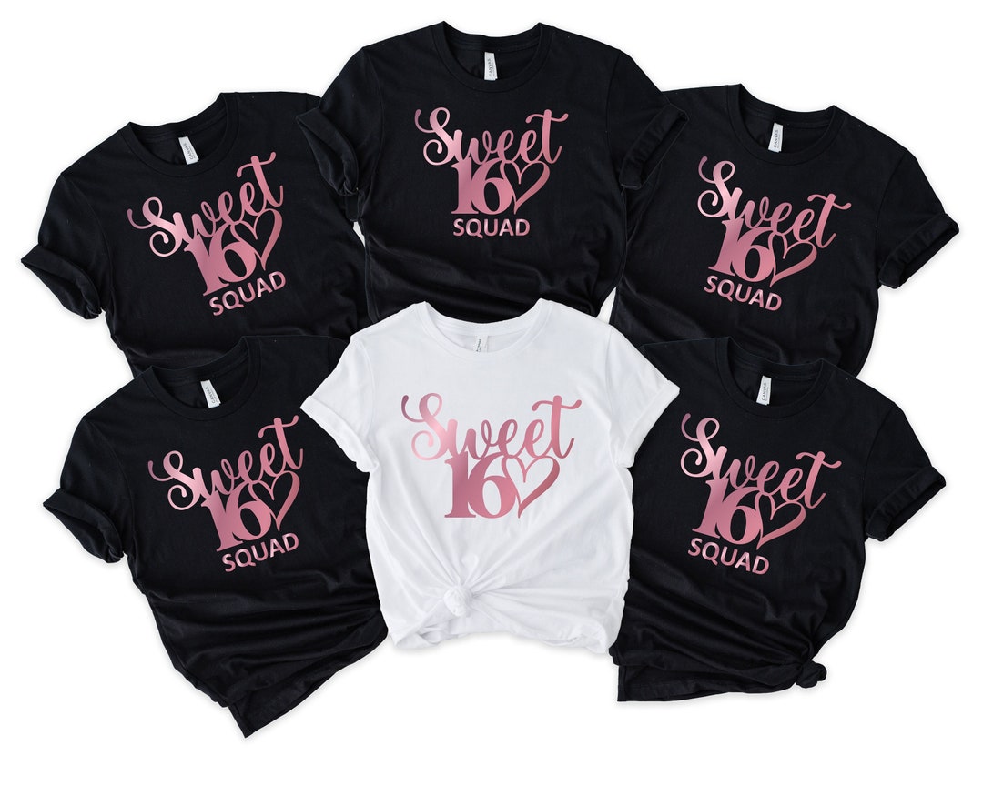 Sweet 16 Birthday Shirt: Cotton Blend Party Tee - Etsy