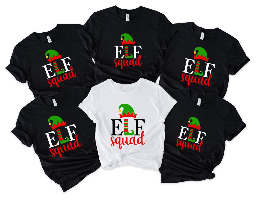 Elf Squad Shirt,elf Family Shirts,family Matching Funny Christmas Shirt ...