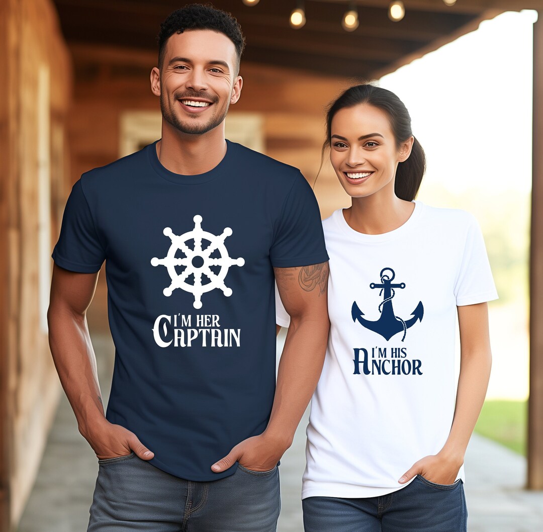 I'm Her Captain Shirt and I'm His Anchor Shirt,matching Couples Cruise Shirts,couple Valentine ...