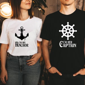 I'm Her Captain Shirt and I'm His Anchor Shirt,matching Couples Cruise Shirts,couple Valentine ...