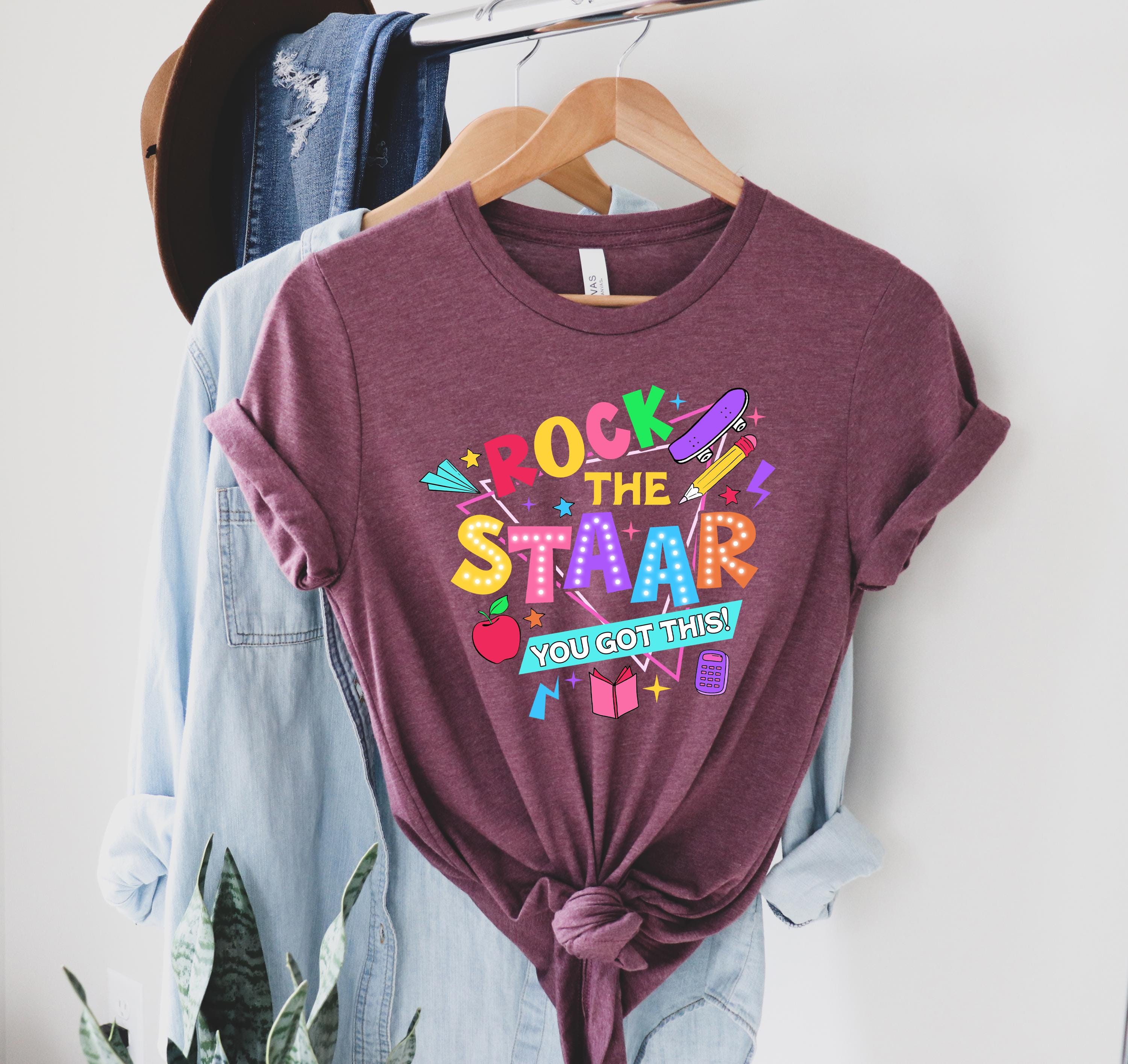 Rock the STAAR Shirt: Teacher Test Day Motivation - Bella+canvas - Etsy