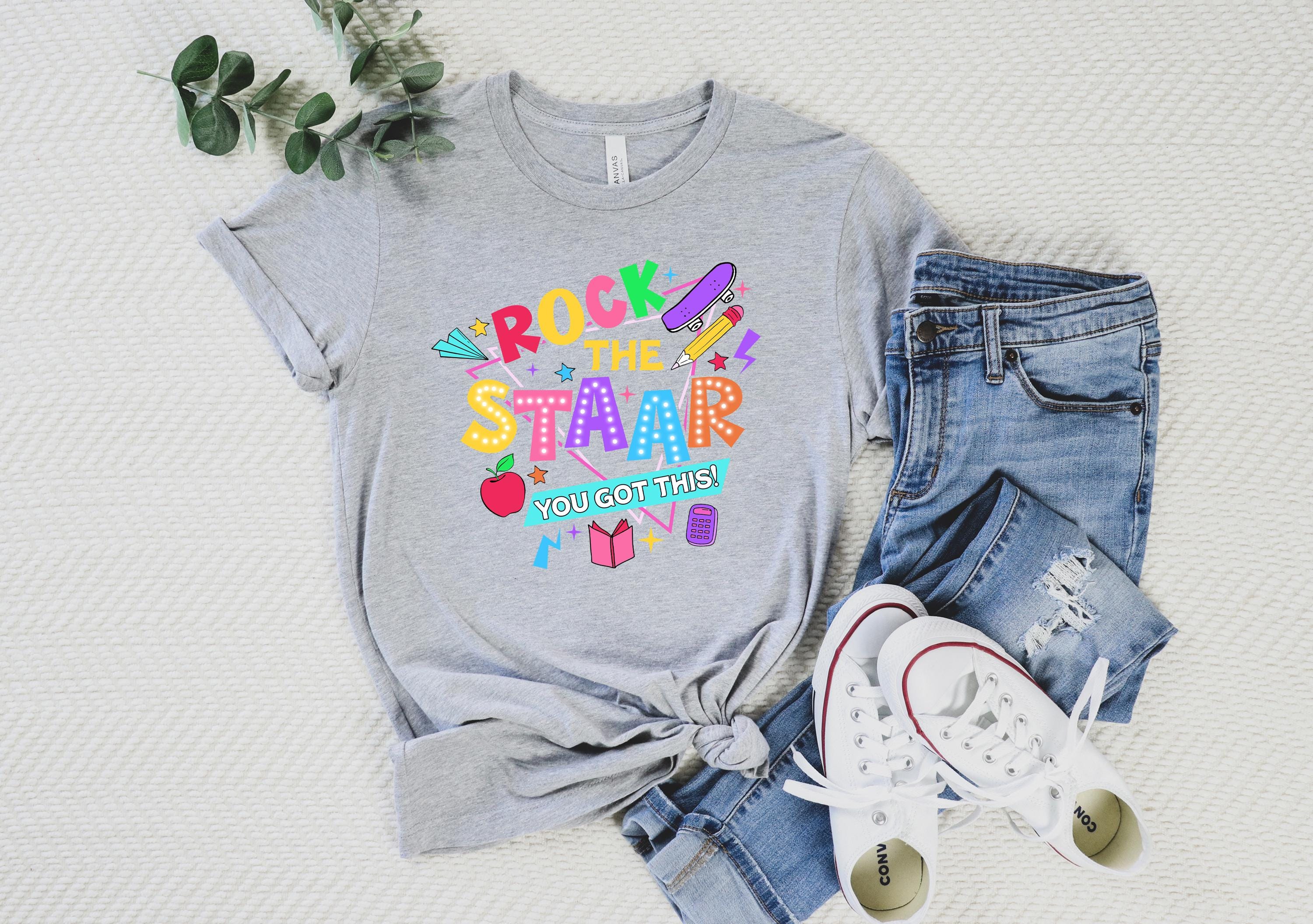 Rock the STAAR Shirt: Teacher Test Day Motivation - Bella+canvas - Etsy