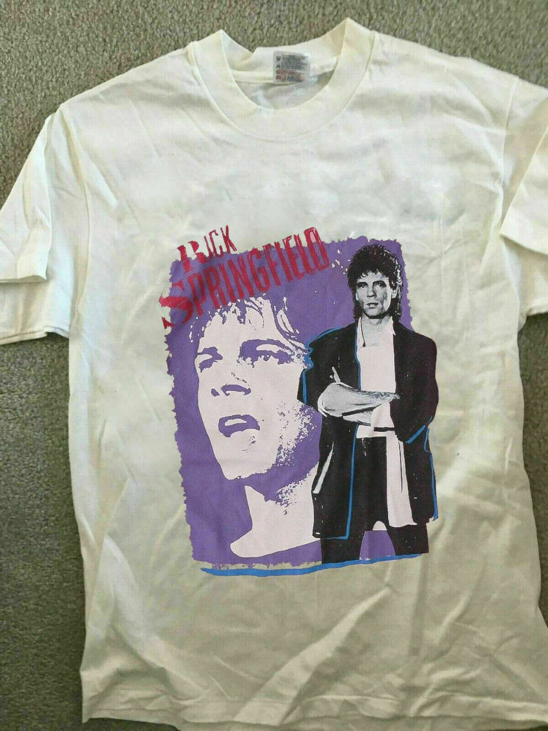 NEW Rick Springfield Vintage 1984 Band Tour Concer Men's Tshirt Size ...