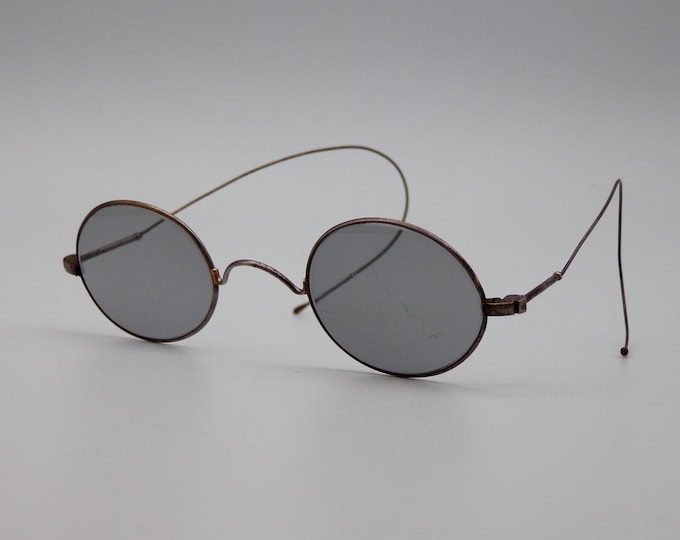 Antique 1890's Victorian Era Steel WIRE RIM Sunglasses Eyeglasses ...