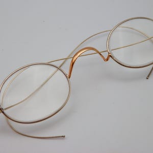 Antique 1890's AO Victorian Era NICKEL & GOLD Wire Rim Eyeglasses ...