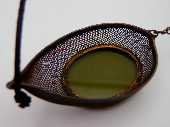 Antique Civil War Era Artillery Cinder Goggles & Case… - Gem