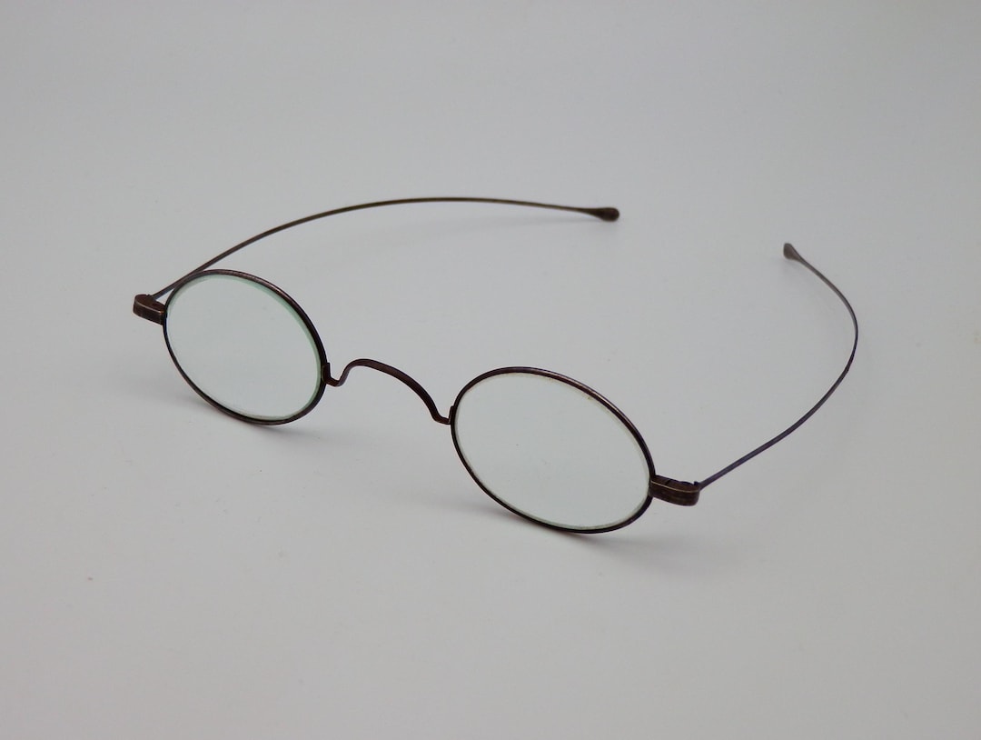 Antique 1880's COPTIC CROSS Victorian Era STEEL Wire Rim Eyeglasses ...
