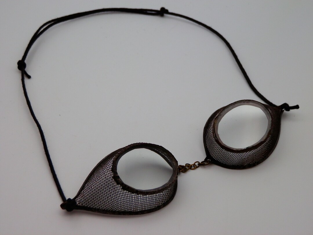 Antique Civil War Era Artillery Cinder Goggles 1860's Steel Wire Mesh ...