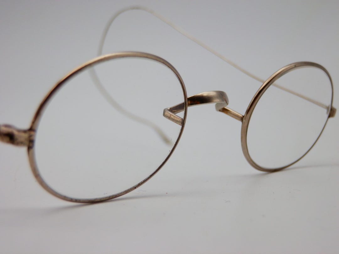 Antique 1880's Victorian Era Nickel Silver WIRE RIM Eyeglasses Vintage ...
