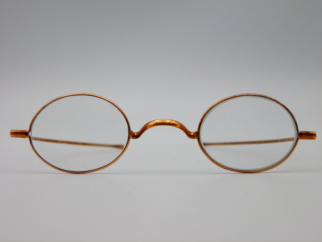 Antique 1890's TAW & CO Victorian Era Gold Brass Wire Rim Reading ...