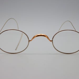 Antique 1890's AO Victorian Era NICKEL & GOLD Wire Rim Eyeglasses ...