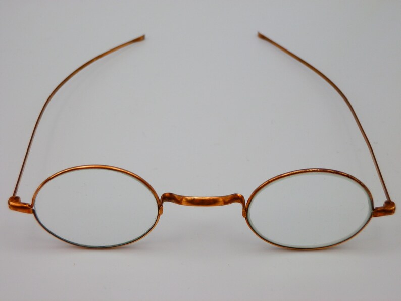 Antique 1890's TAW & CO Victorian Era Gold Brass Wire Rim Reading ...