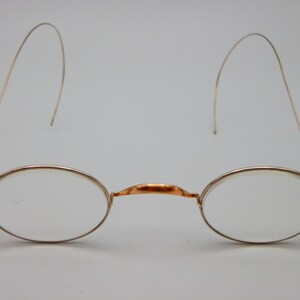 Antique 1890's AO Victorian Era NICKEL & GOLD Wire Rim Eyeglasses ...