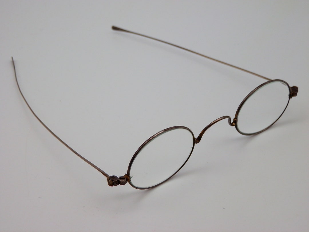 Antique 1880's Victorian Era STEEL WIRE RIM Eyeglasses - Etsy