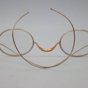 Antique 1890's AO Victorian Era NICKEL & GOLD Wire Rim Eyeglasses ...