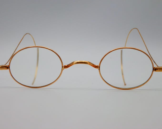 Antique 1890's S.P.A. Victorian Era Gold Brass WIRE RIM Reading Glasses ...