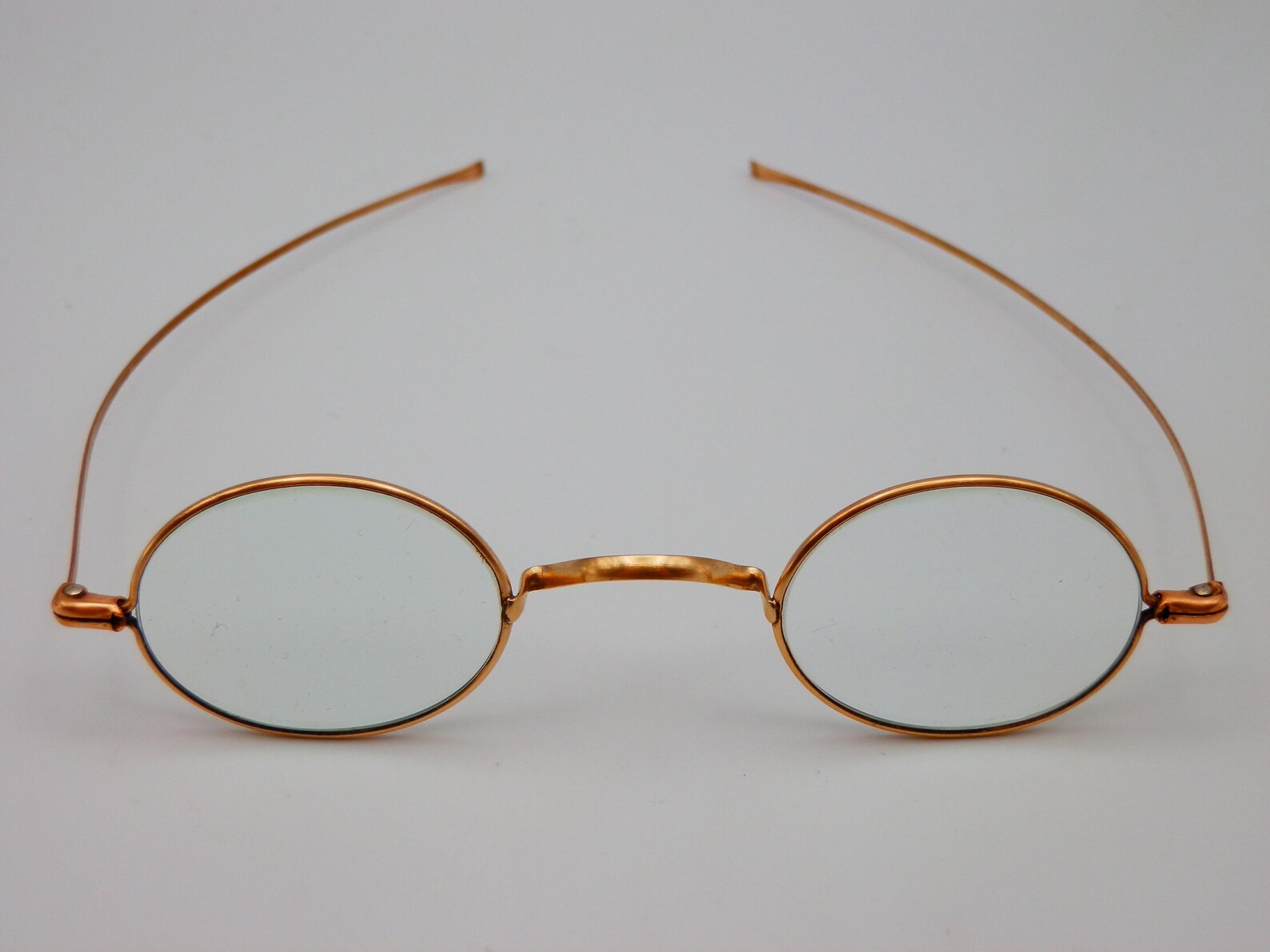 Antique 1890's S.P.A. Victorian Era Gold Brass WIRE RIM Reading Glasses ...