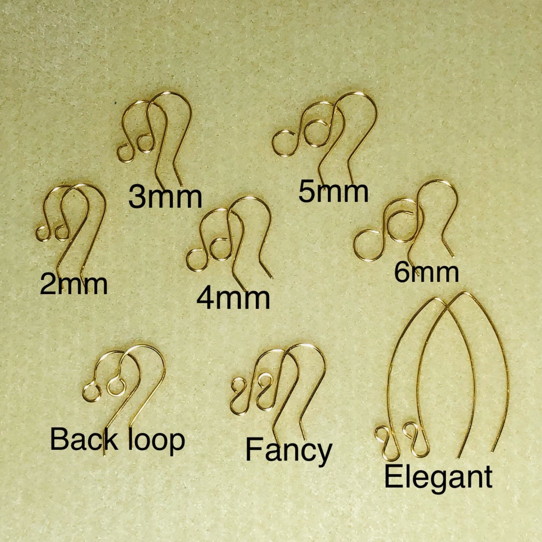 HARDENED 5mm FRONT Loop Earwires Sold in 10 25 or 50 Pair - Etsy