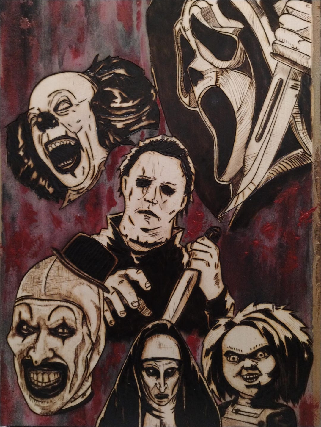 Horror Art Pyrography - Etsy