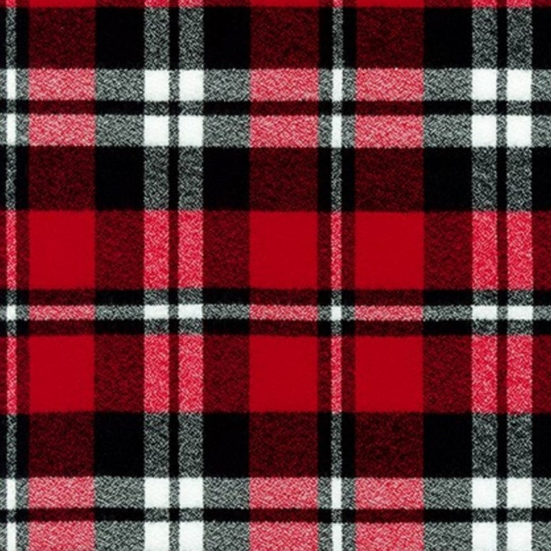 Red Plaid Fabric - Etsy