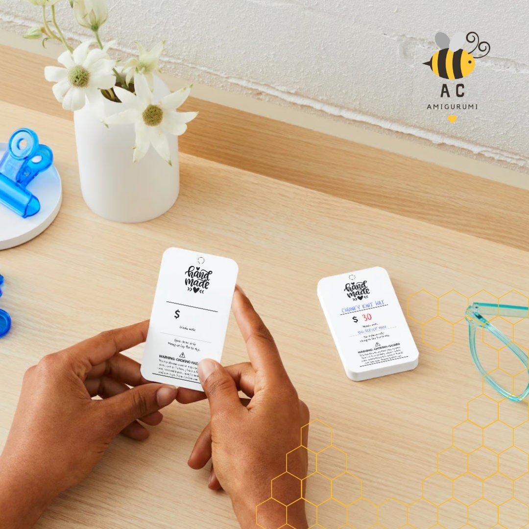 Handmade Sale Tags Printable PDF Craft Project, Knitting Sale Tag ...