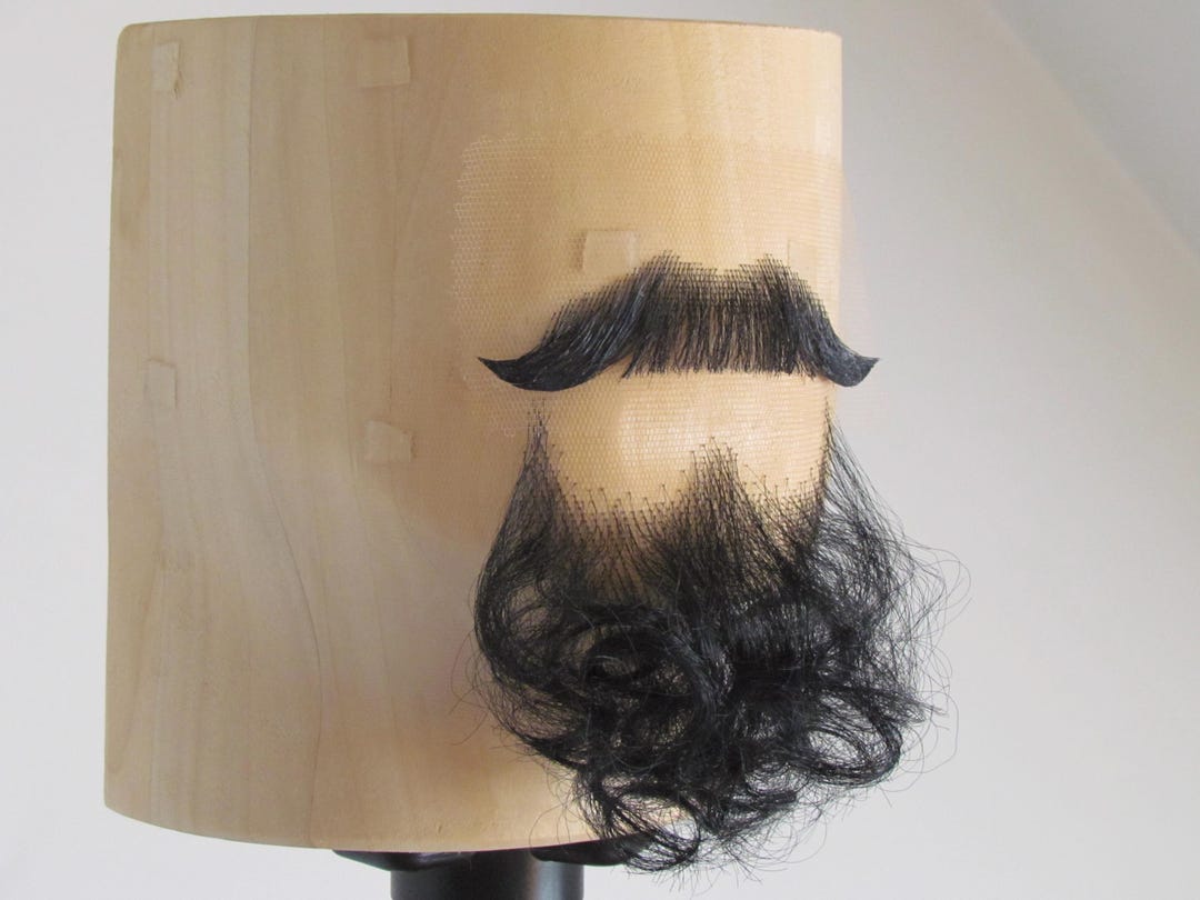 The Fawkes | Realistic Synthetic Hair Lace Beard Black Curly Villain ...