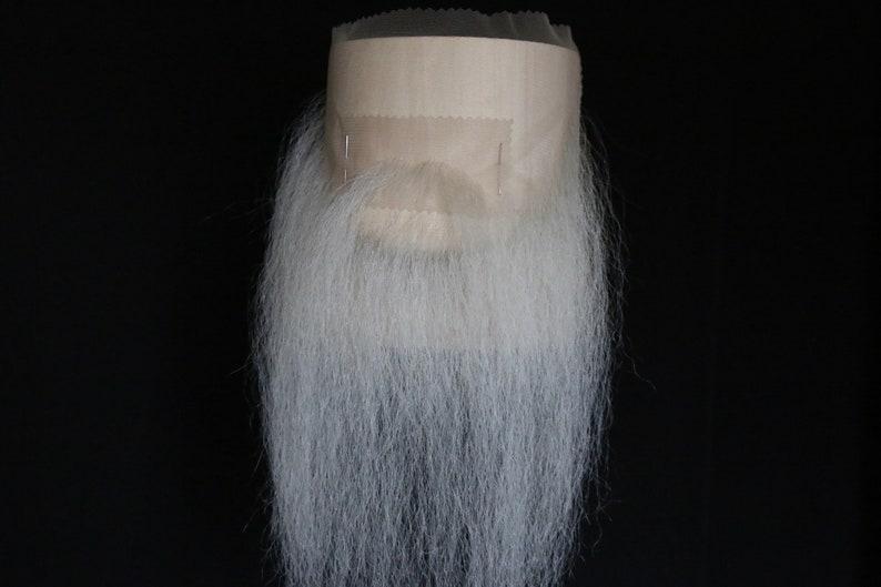The Wizard Realistic Yak Hair Fake Beard White Theatre Costume Cosplay ...