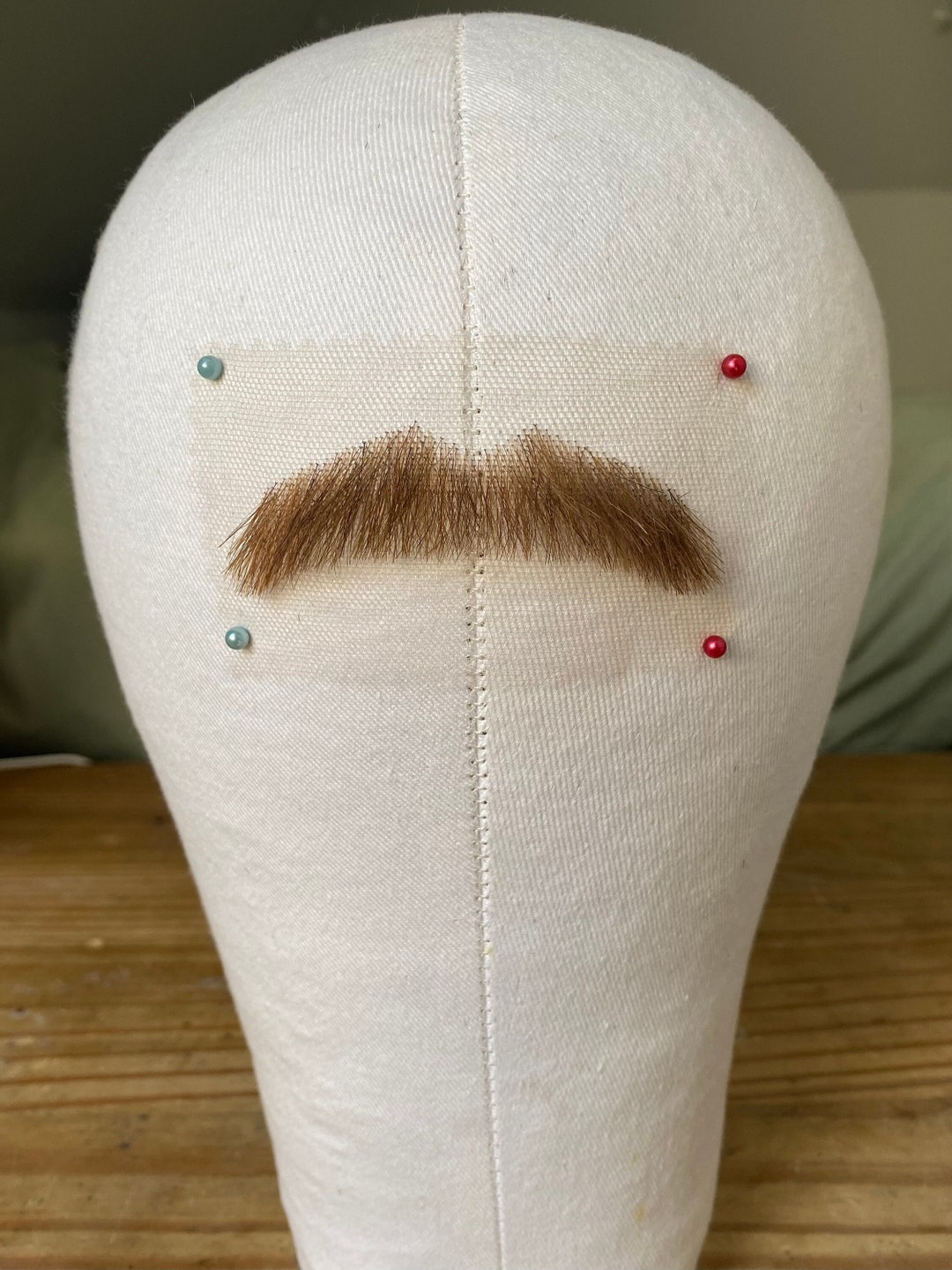 The Lasso Human Hair Moustache Realistic Postiche Facial Hair Brown ...