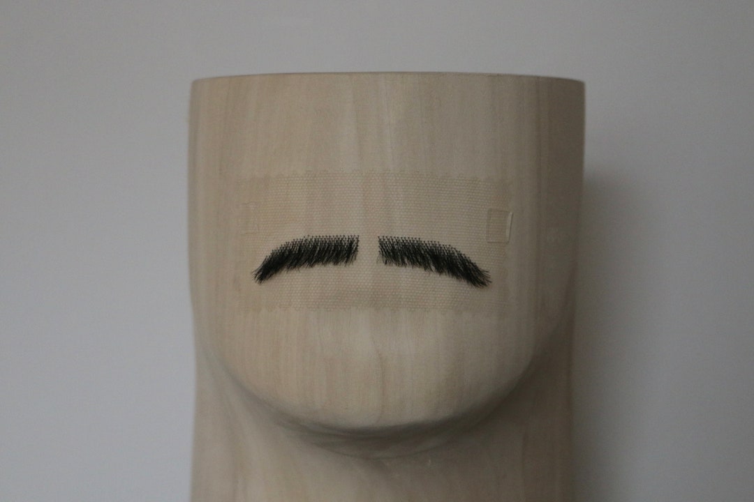 The Gomez Realistic Fake Moustache Black White Ginger Handmade Lace ...