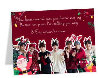 Bts Printable Christmas Card - Etsy