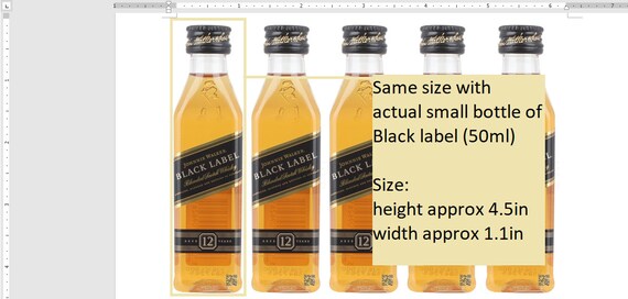 Johnnie Walker Black Label Whisky Edible Icing Cake Topper