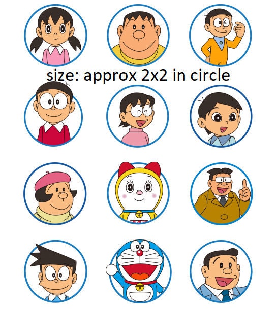 Doraemon cake and cupcake topper instant download printable - Etsy España
