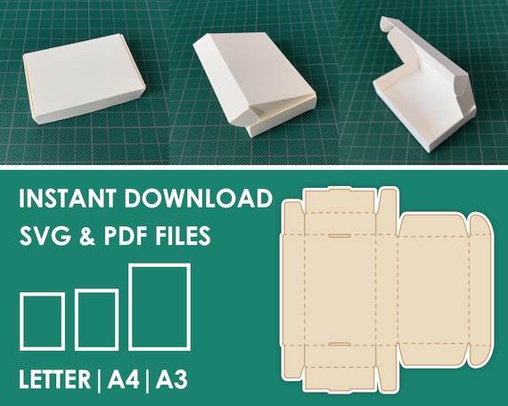 Rectangular Packaging Box Template SVG PDF 8.5x11 A4 A3 - Etsy