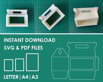 Classic Box Template SVG PDF 8.5x11 A4 A3 Sheet Instant | Etsy