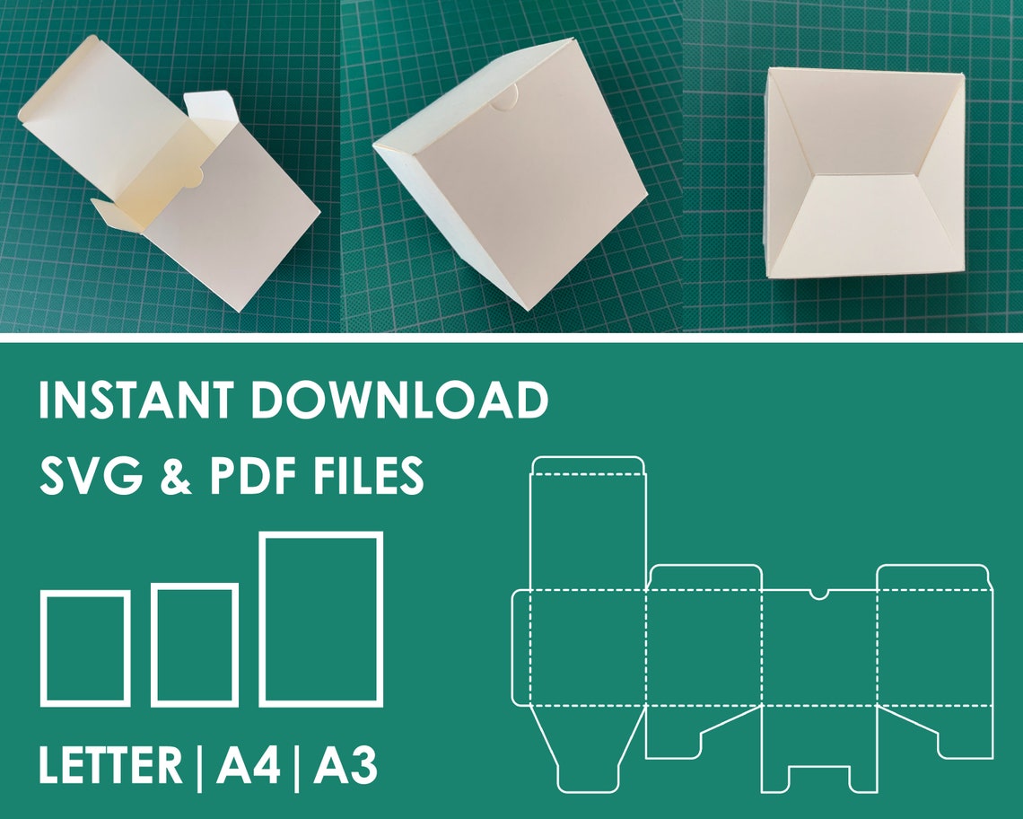 Classic Box Template SVG PDF 8.5x11 A4 A3 Sheet Instant | Etsy