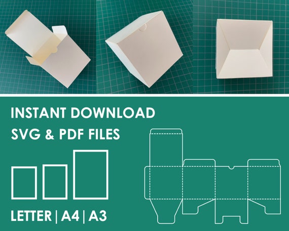 Classic Box Template SVG PDF 8.5x11 A4 A3 Sheet Instant | Etsy