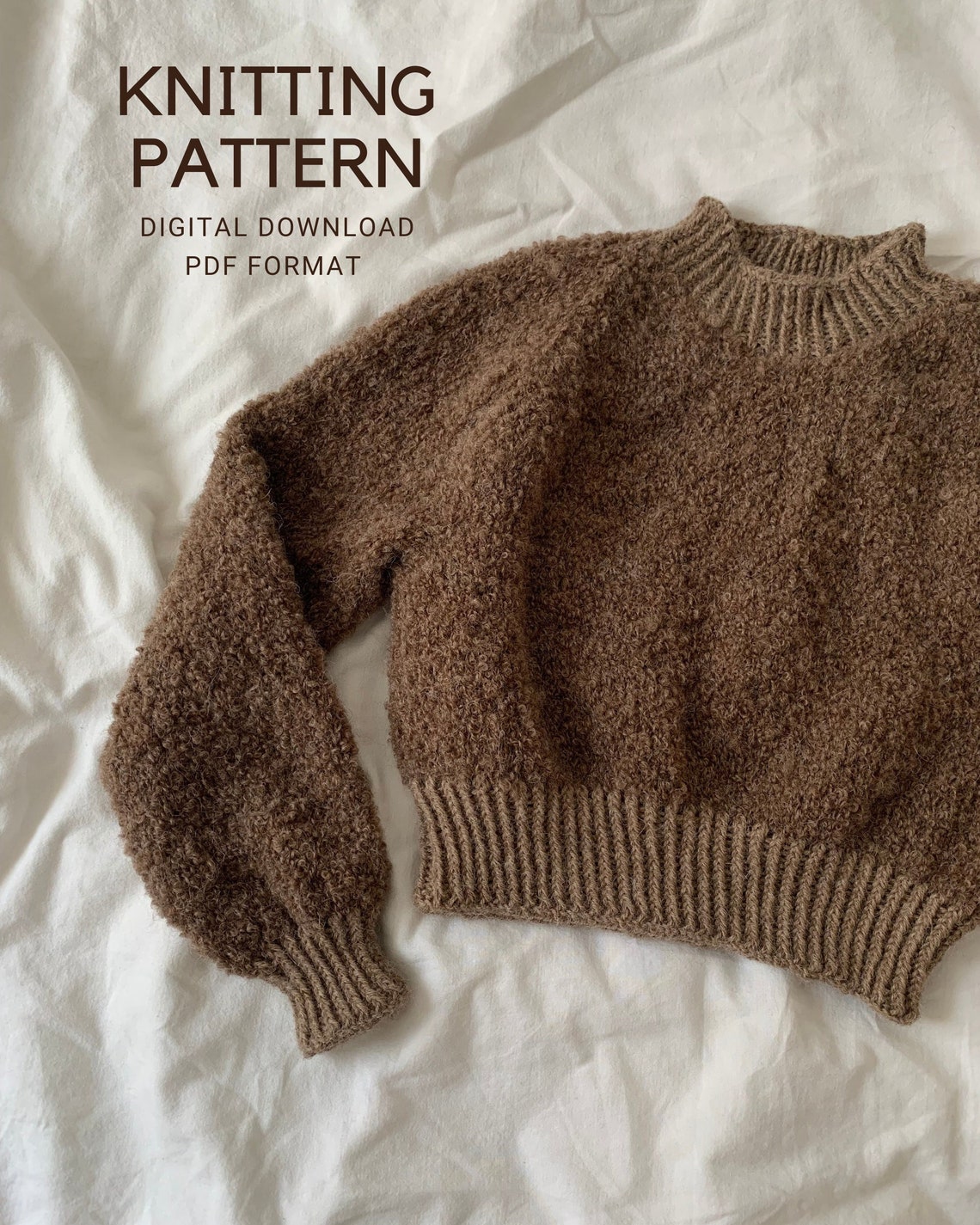 Bison Sweater Knitting Pattern. Easy Top-down Raglan Sweater. - Etsy