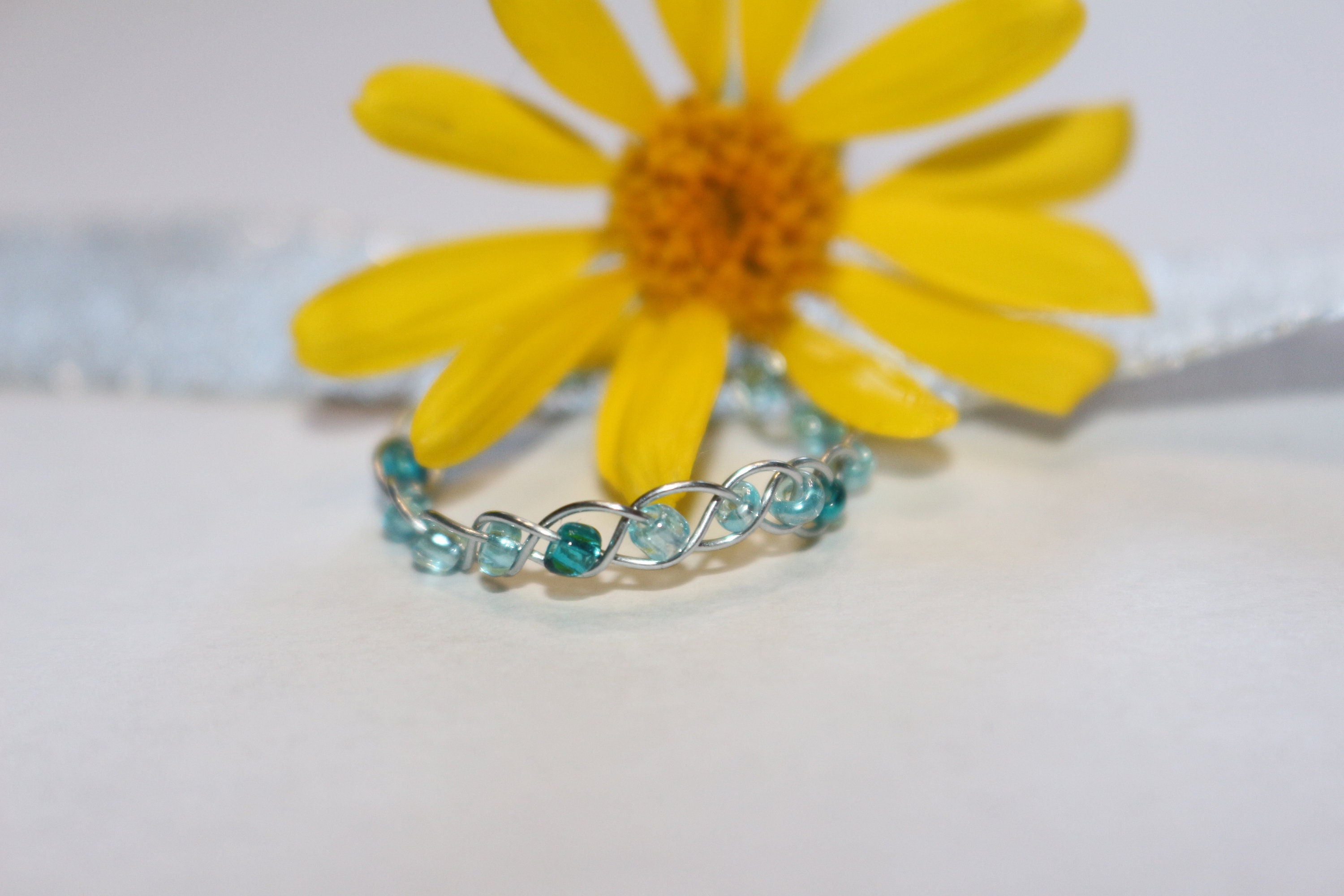 Braided Wire and Bead Rings Braided Stackable Rings Gold - Etsy