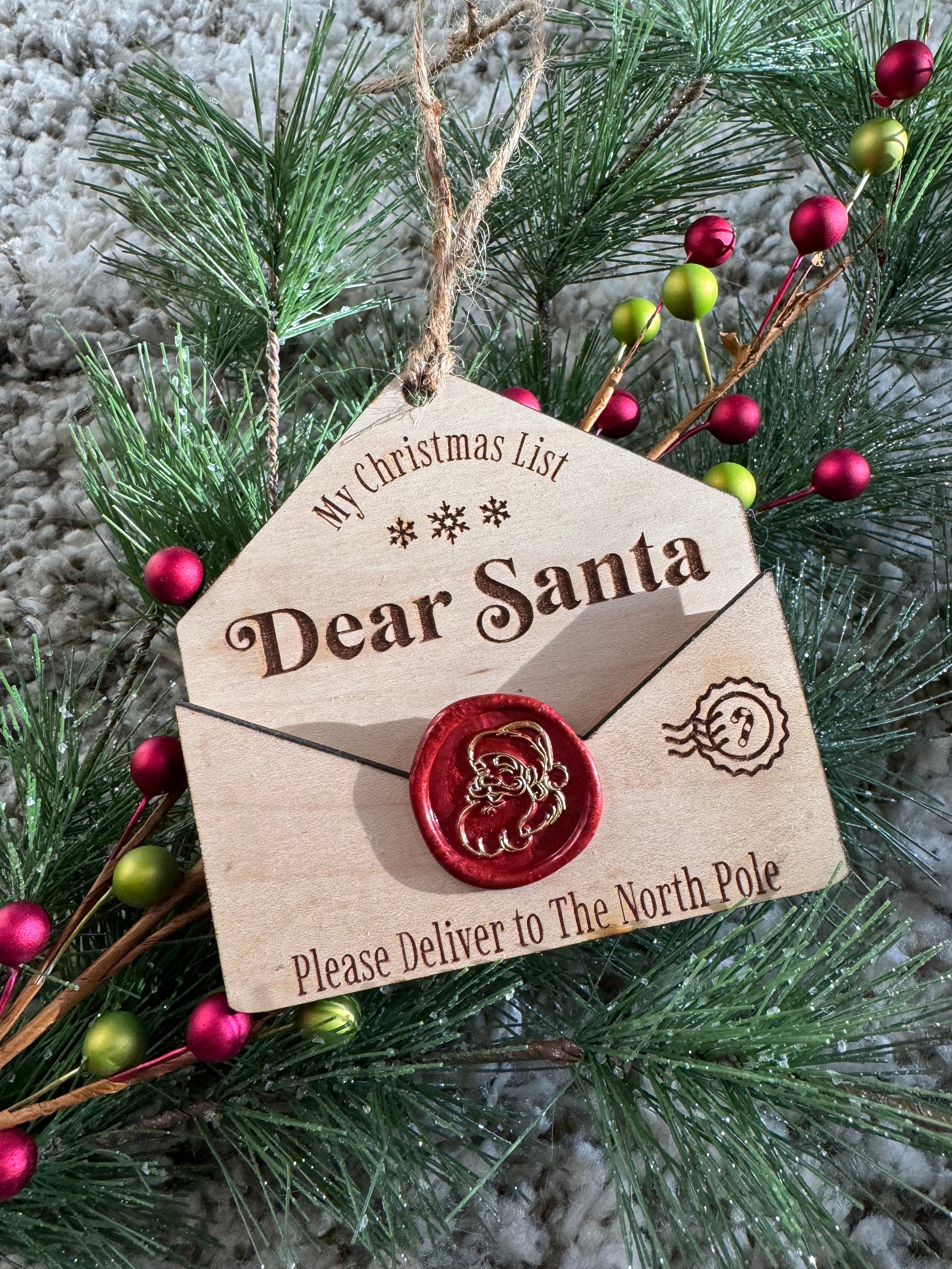 Custom Letter to Santa Ornament Christmas Tree Ornament Dear Santa ...