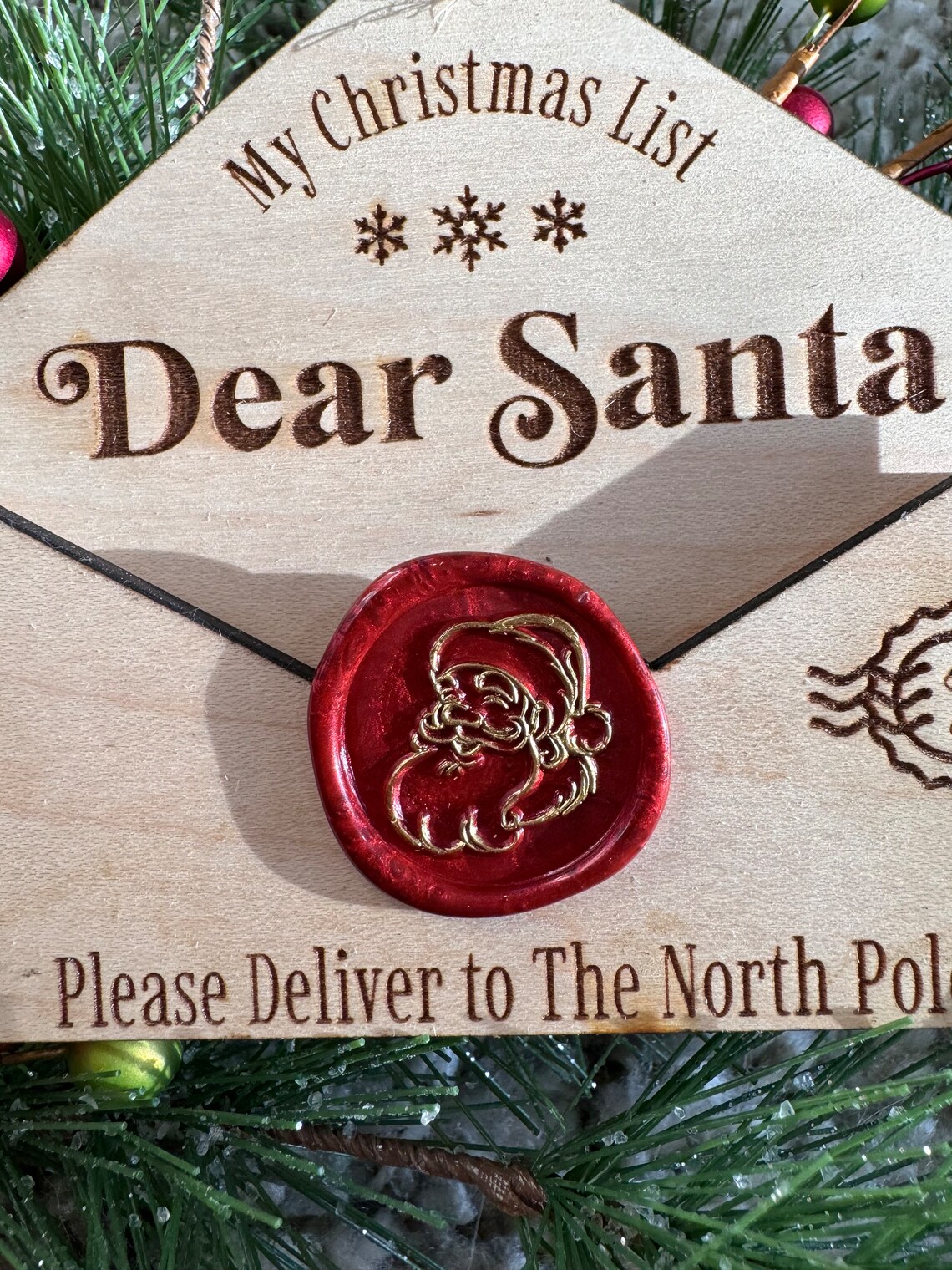 Custom Letter to Santa Ornament Christmas Tree Ornament Dear Santa ...